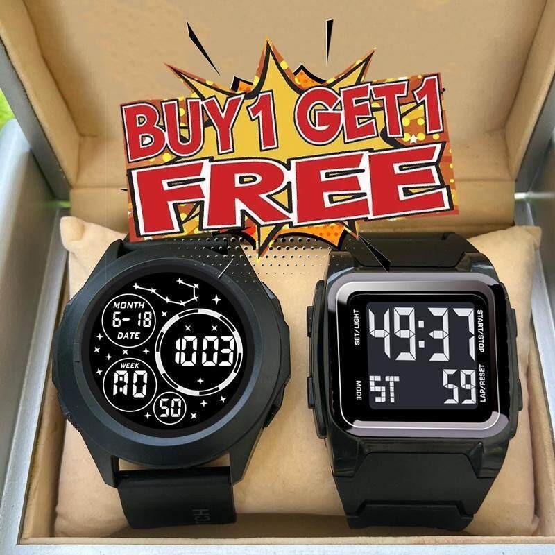 POSHI Buy 1 Take 1 Men Watch Waterproof LED Multi-function Sports ...