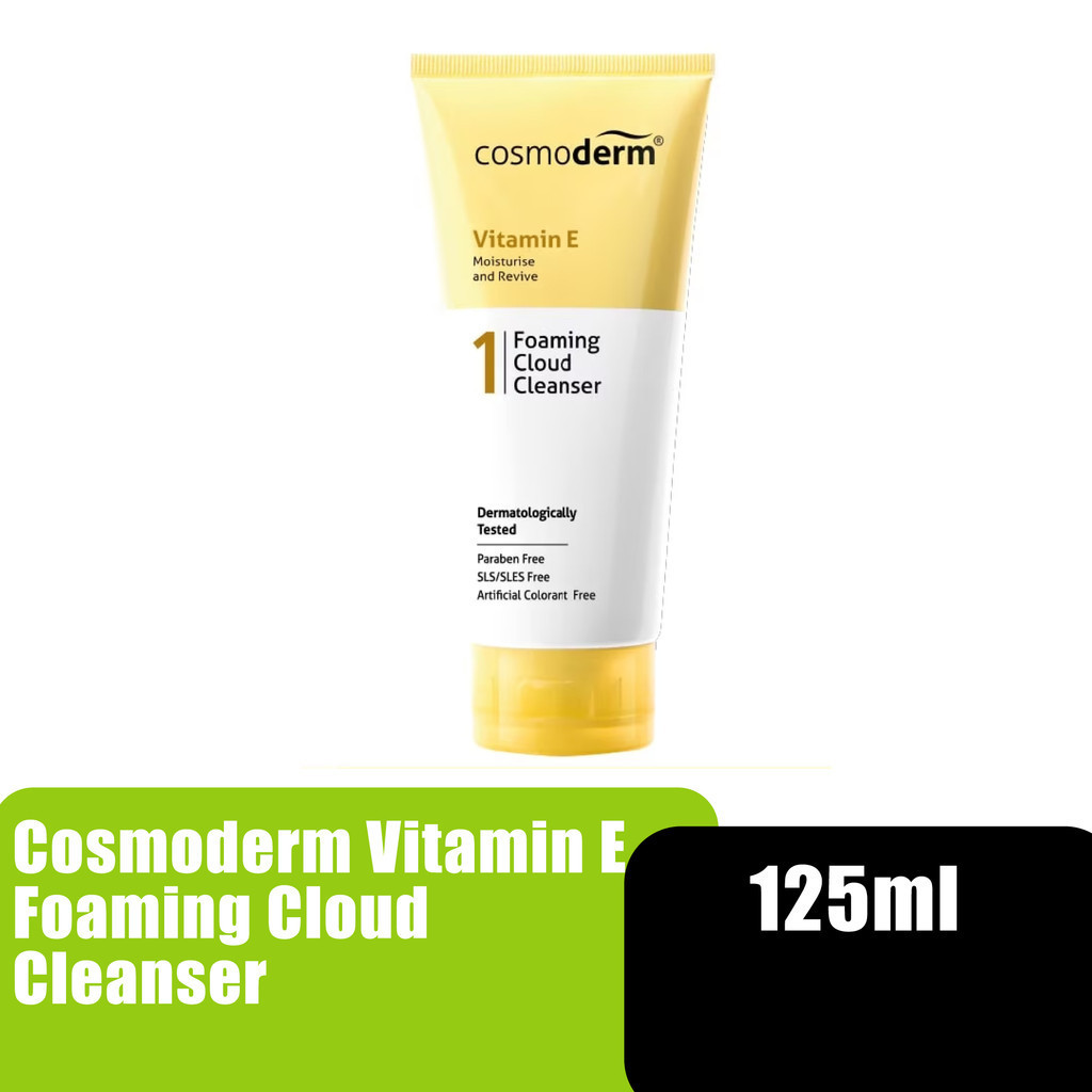 Cosmoderm Vitamin E Foaming Cloud Cleanser 125ml (Face Wash) | Shopee ...