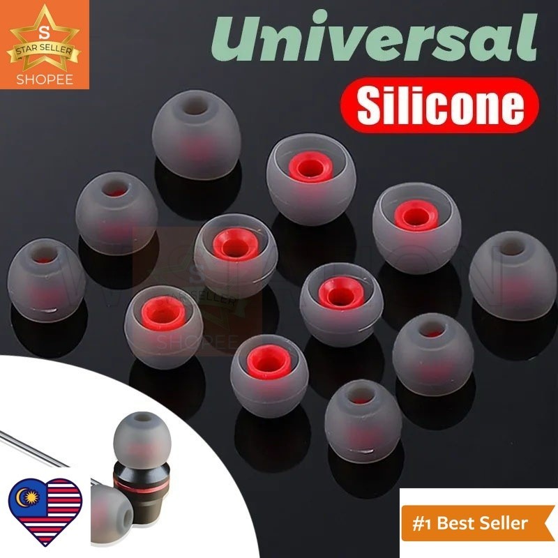 (MW)1 Pair Replacement Silicone Ear Cap / S M L In-ear Earphone Eartips ...