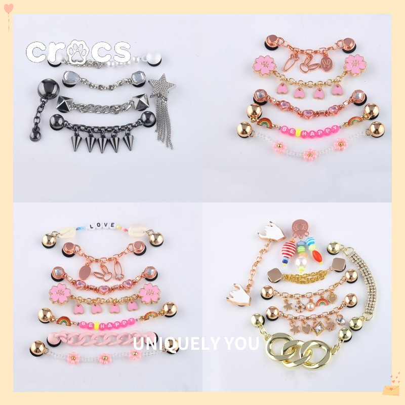Crocs Jibbitz Metal chain shoe buckle Metal clog shoe accessories Crocs ...