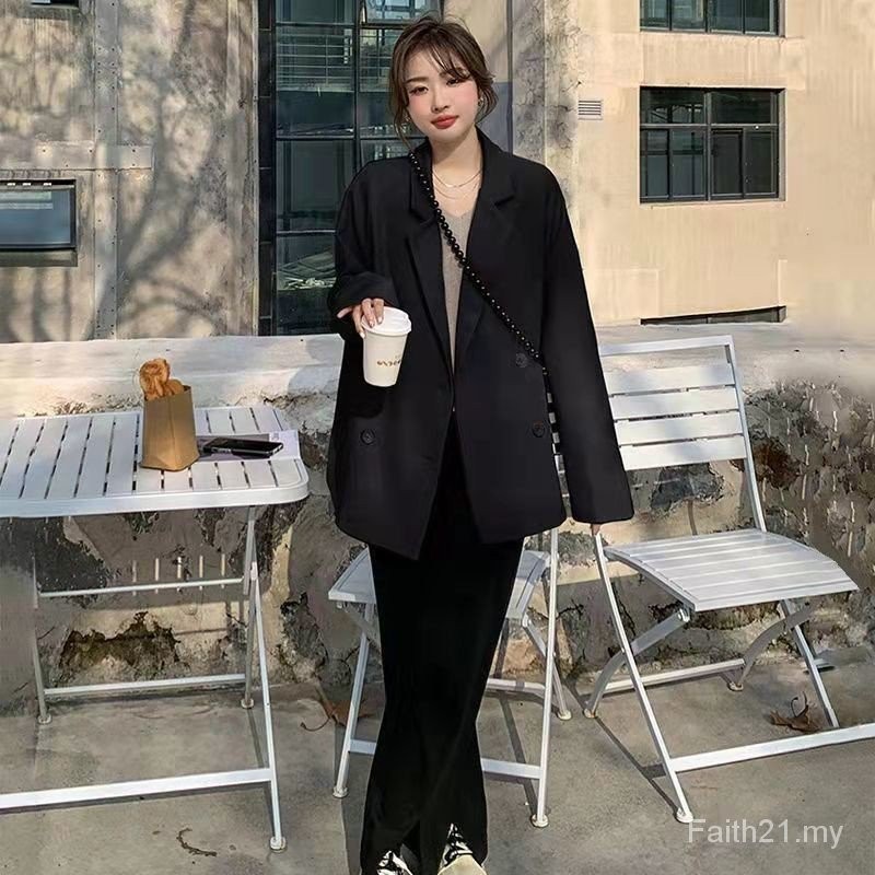 Coat Coat Spring Autumn Suit Shoulder Casual New Style Double Breasted