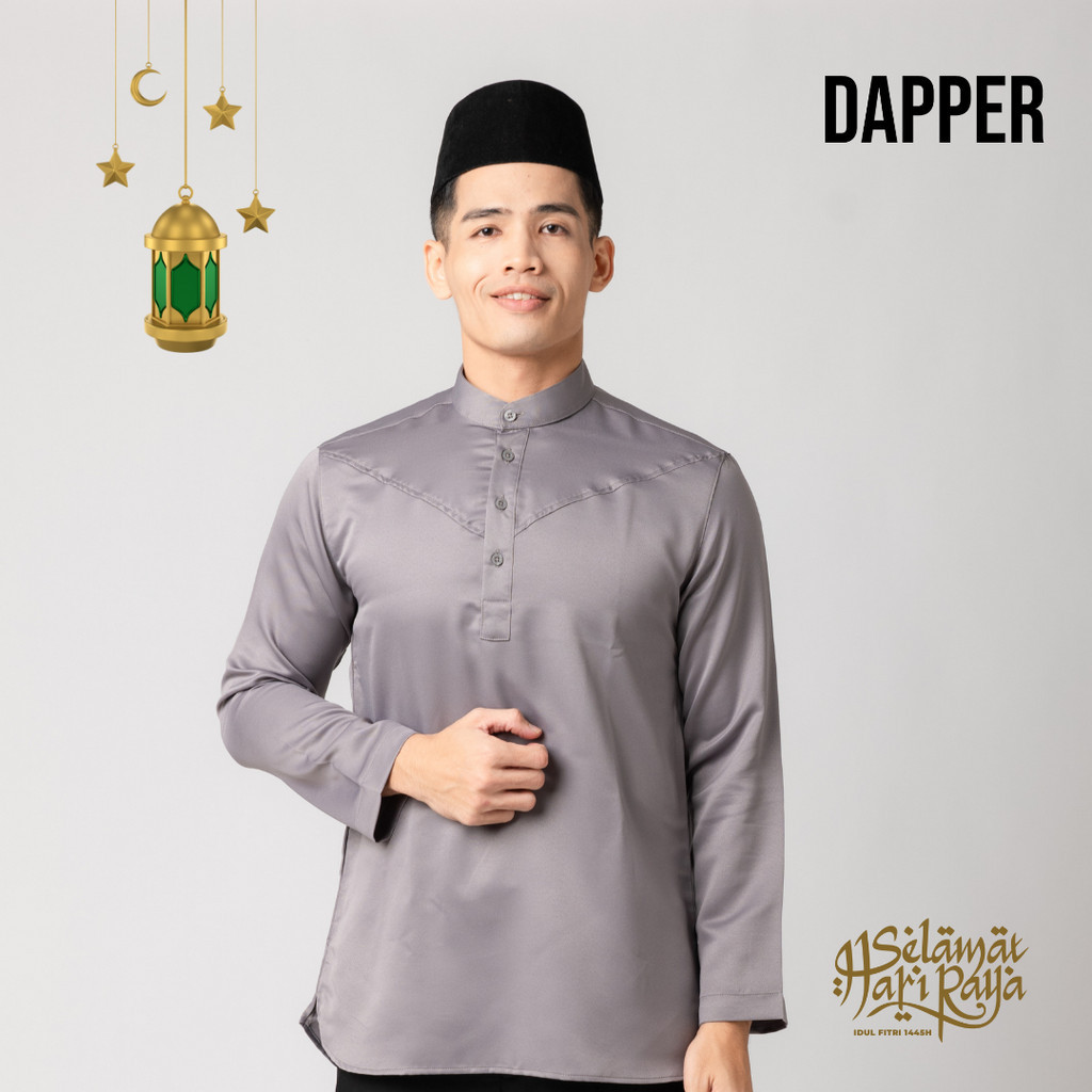 [RAYA 2025 PLUS SIZE AVAILABLE | SIZE: S - 3XL ] Dapper | Grey Slim Fit ...