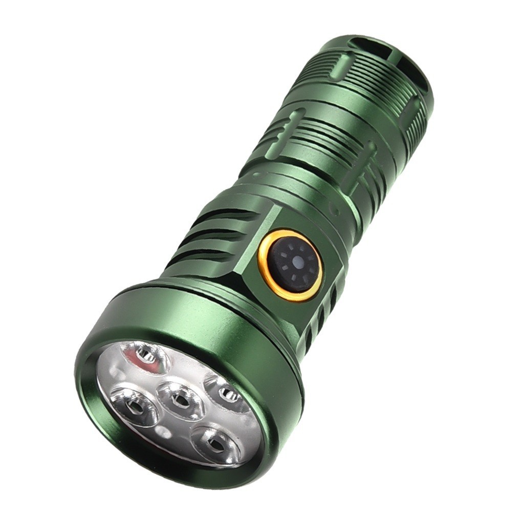 WG819 Five-Eyed EDC Flashlight 2000 Lumens LH351D Type C Rechargeable ...