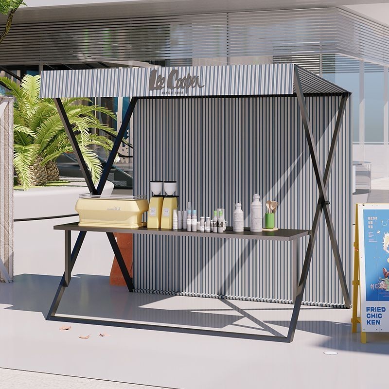 Market Multi-functional Stall Cart Foldable Commercial Stall Rack Night ...