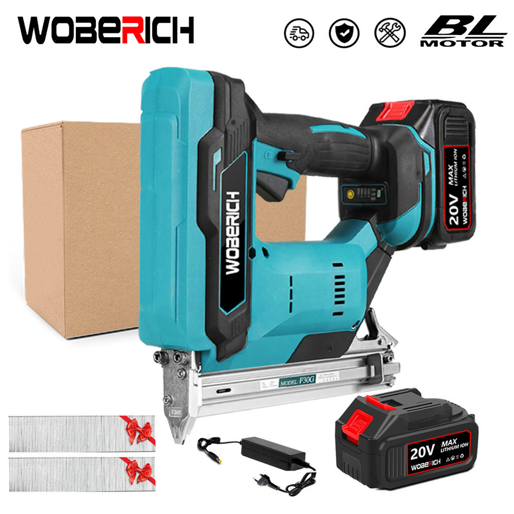 Brushless Cordless F30 Electric concrete Nail Gun Stapler Nailer ...