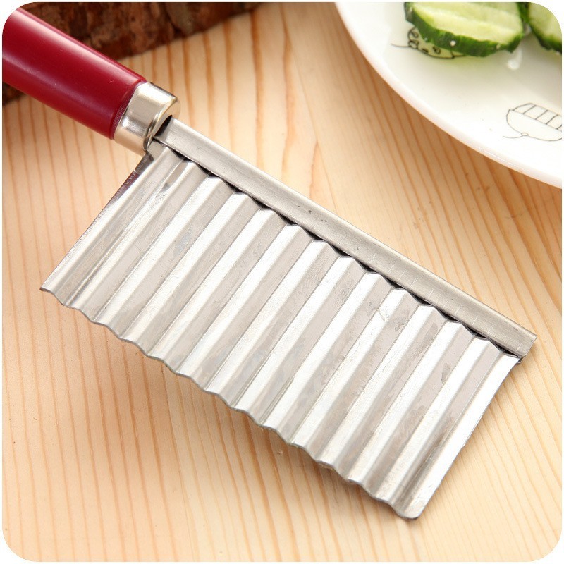 Stainless Steel Wave Cutter Potato Slicer Crinkle Cutter 波浪刀切丝器切马铃薯黄瓜 ...