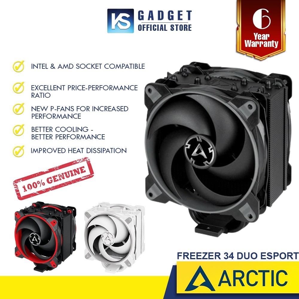 Arctic FREEZER 34 eSports Duo [120mm PWM Fan x 2(2100rpm)/MX-4 Included ...