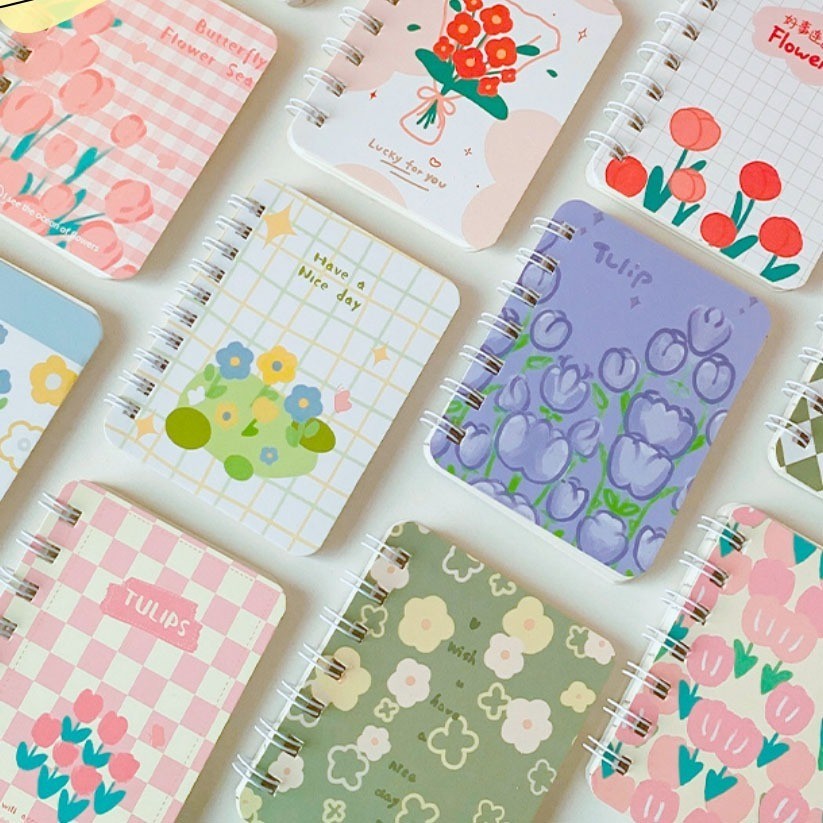 Winzige 4Pcs Mini Notebook Book Set A7 Cute Spiral Notebook Aesthetic ...