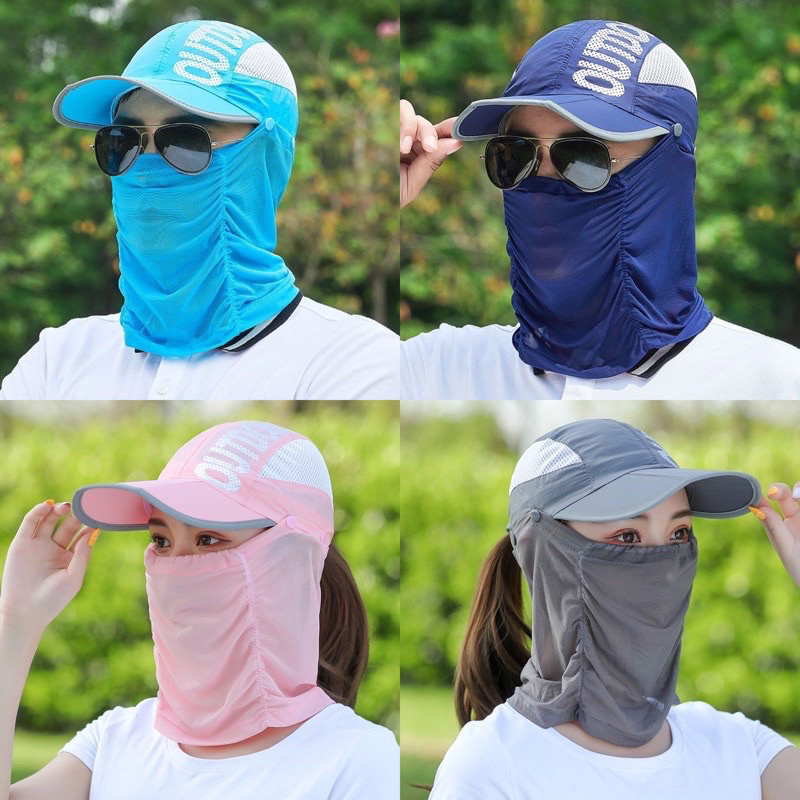 Total Sun Hat With Mesh Face Mask For Both Men And Women _ Handy Cap ...