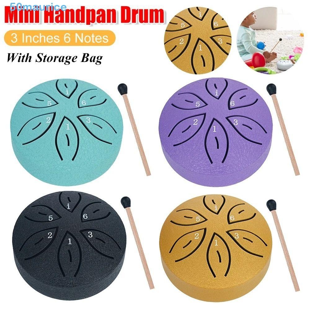 MAURICE Mini Hand Pan Drums, Multicolour 3 Inch Steel Tongue Drum Set ...