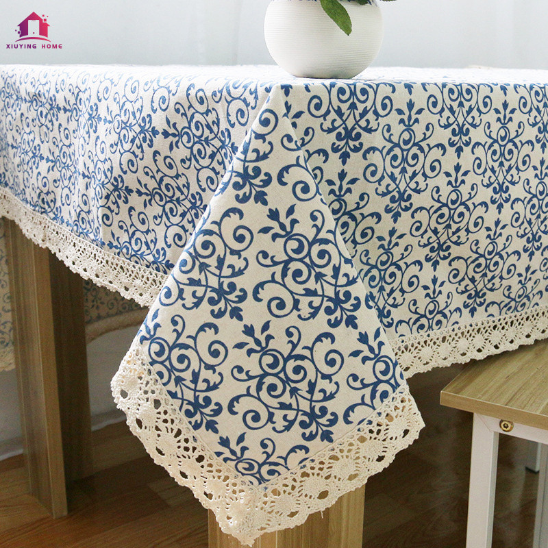 Household cotton linen tablecloth, coffee table, cover cloth, placemat ...