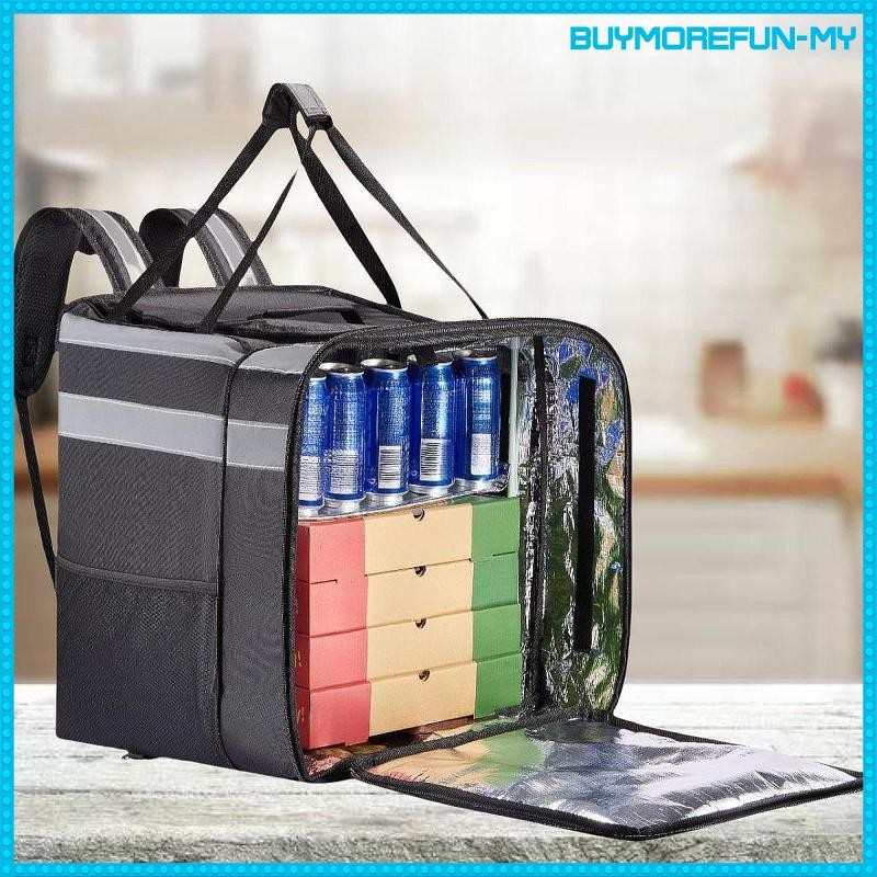 [BuymorefunMY] Food Delivery Backpack Thermal Delivery Bag Smooth ...