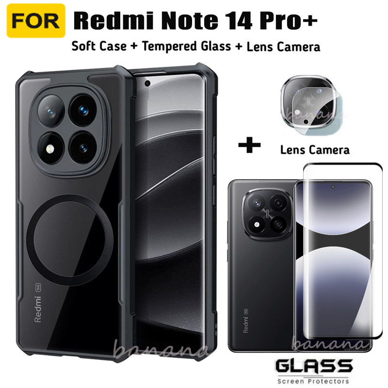 Redmi Note 14 Pro+ Acrylic Shell Protective Cover With Ring Iron Sheet ...