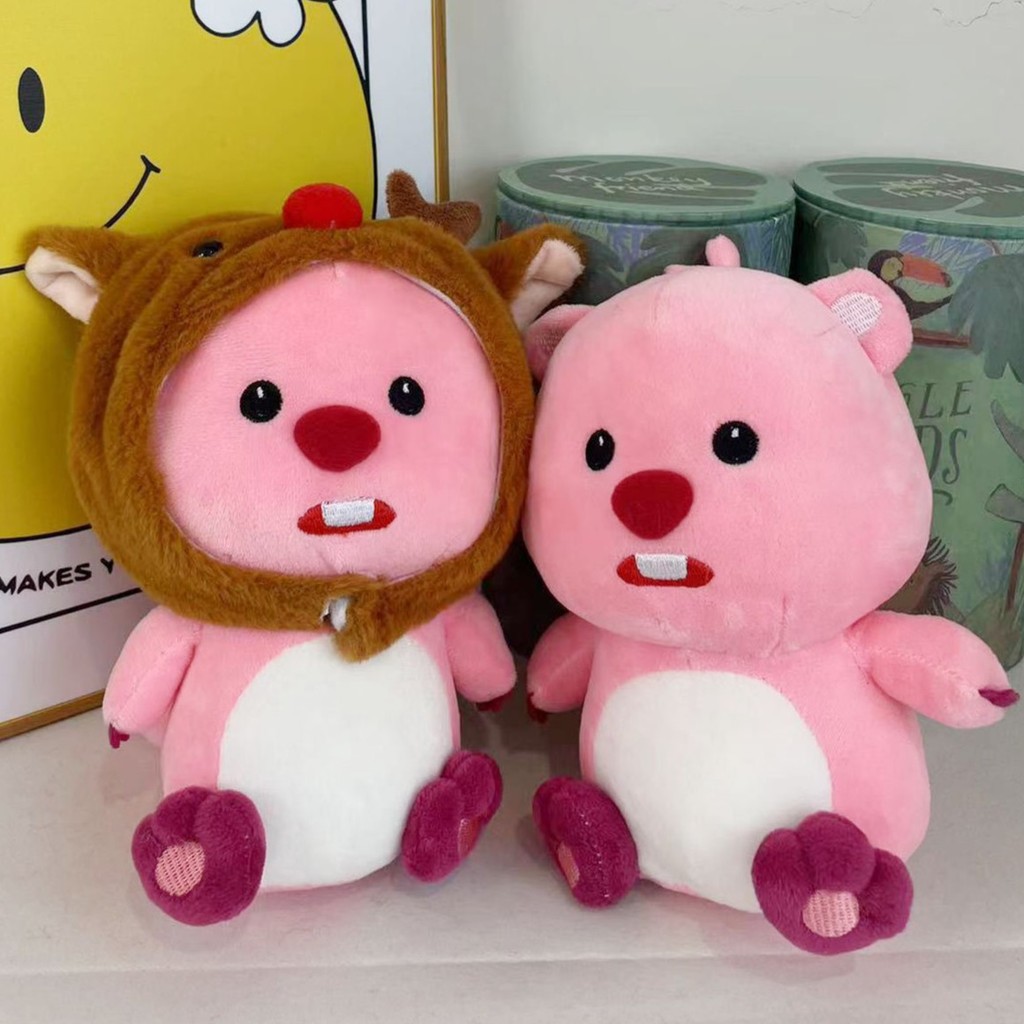 Cute Loopy Doll Pink Beaver Doll Loopy Plush Toy Huggable Doll Birthday ...