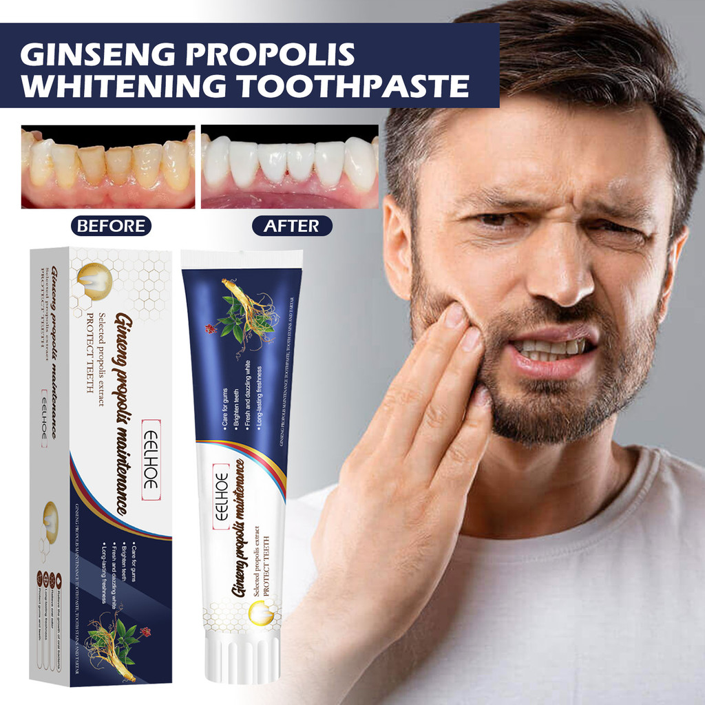 Eelhoe Ginseng Propolis Whitening Toothpaste Clean Tooth Stains Oral ...