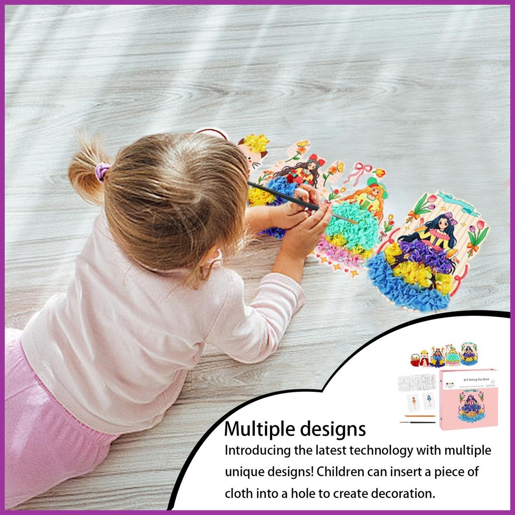 Educational Poking Painting Pocket Watercolor Kit for Girls Ages 3-8 ...
