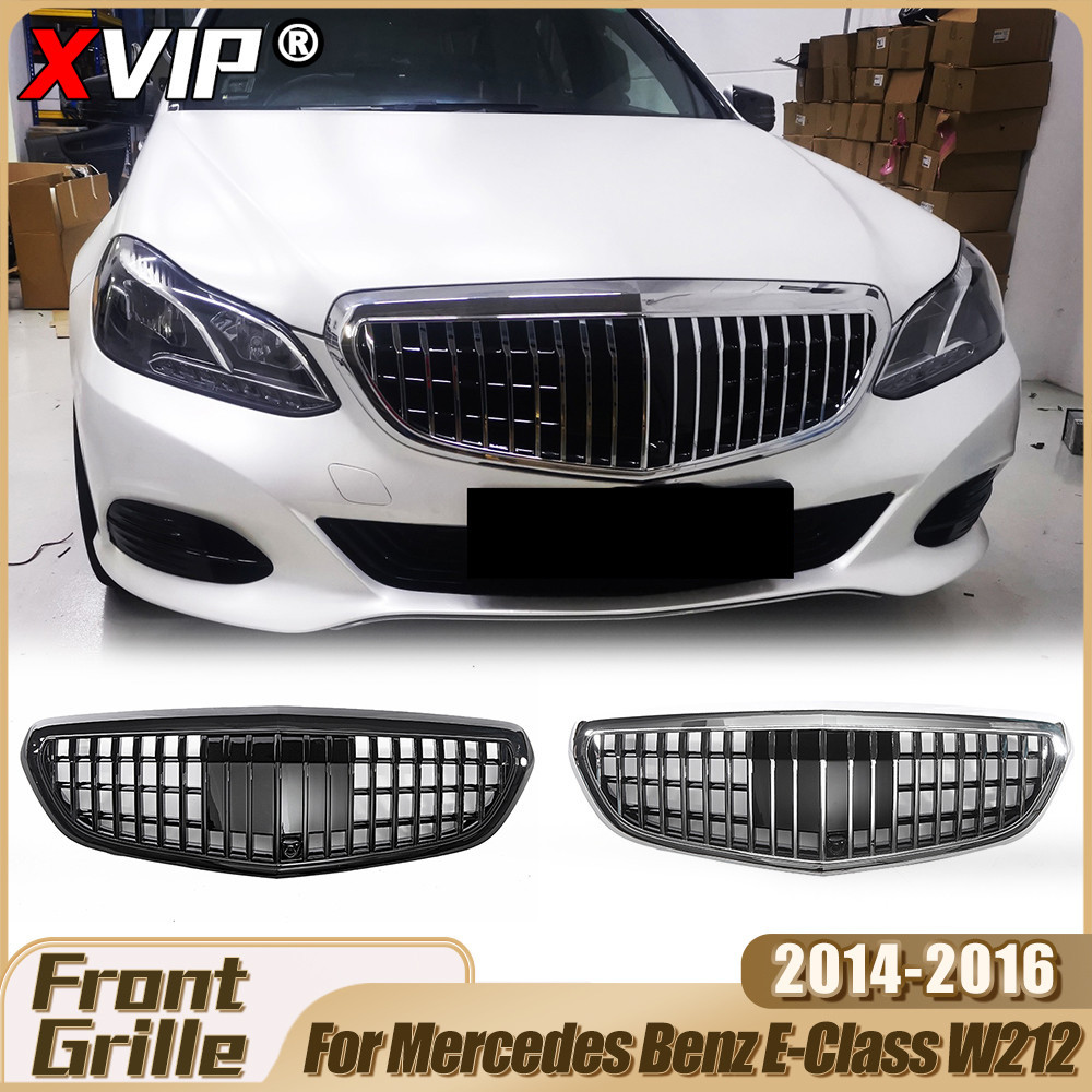 XVIP Glossy Black Maybach Style Bumper Grille For Mercedes Benz E-Class ...