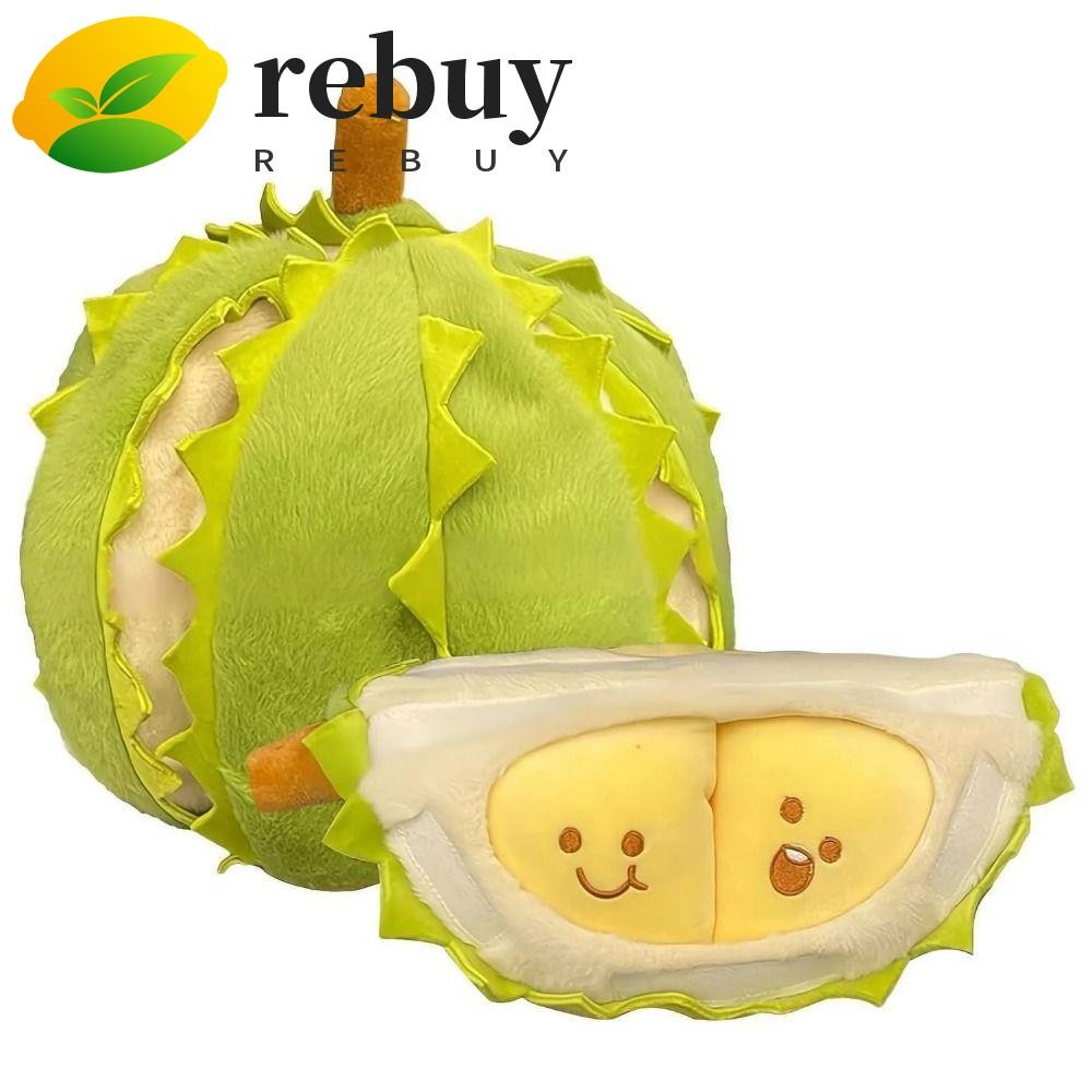 REBUY Detachable Durian Plush Toy, Fluffy Collection Fruit Durian Plush ...