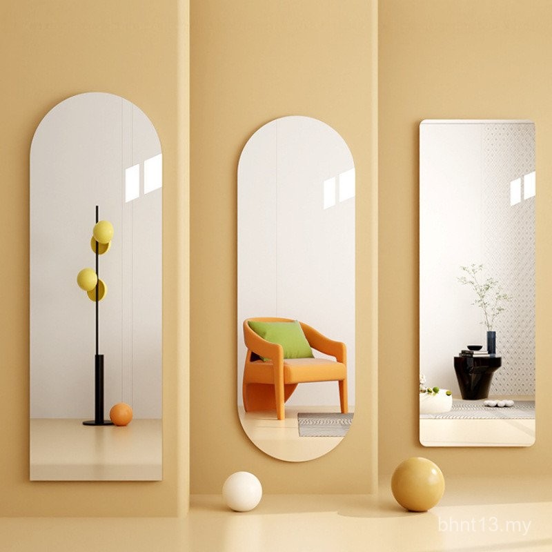 Influencer Glass Mirror Wall-Mounted Self-Adhesive Design Full-Body ...