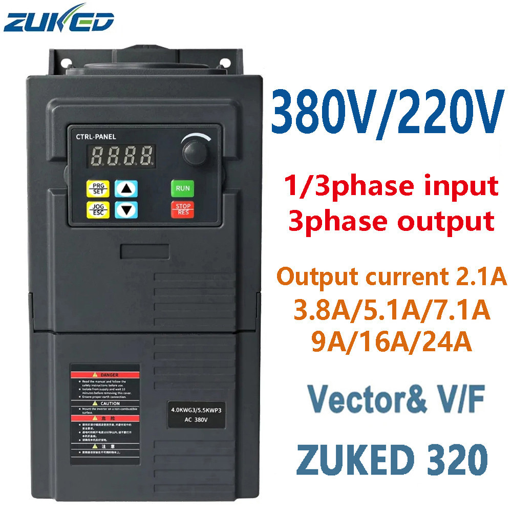 0.75KW 1.5KW 2.2kw 3kw 220v single phase to three phase VFD/VSD 415v frequency inverter for pump ...