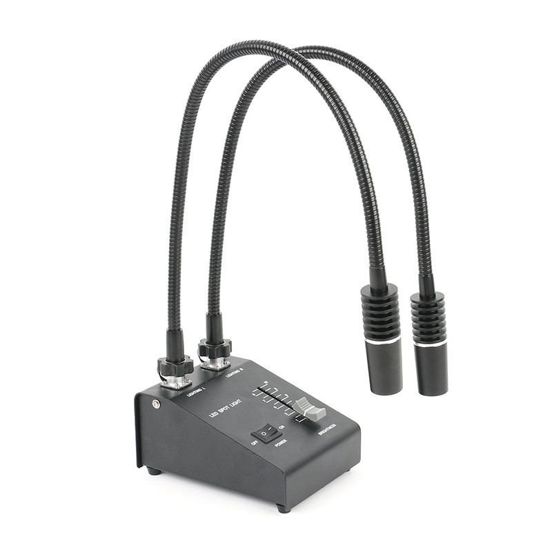 White LED industrial camera light source, double branch tube microscope ...