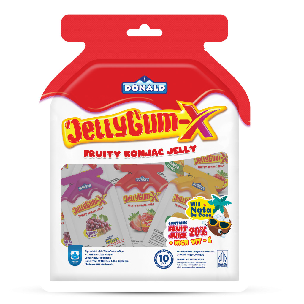 Donald Jelly Gum X (Konyaku Jelly) Fruit Flavor With Nata De Coco 20Gr ...