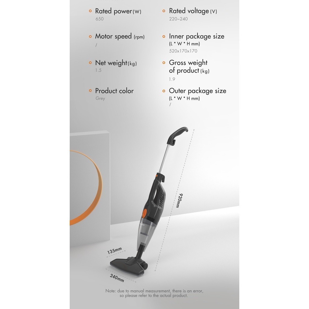 Gaabor 16000PA Vacuum Cleaner Corded Tornado System Multi-Filtration ...