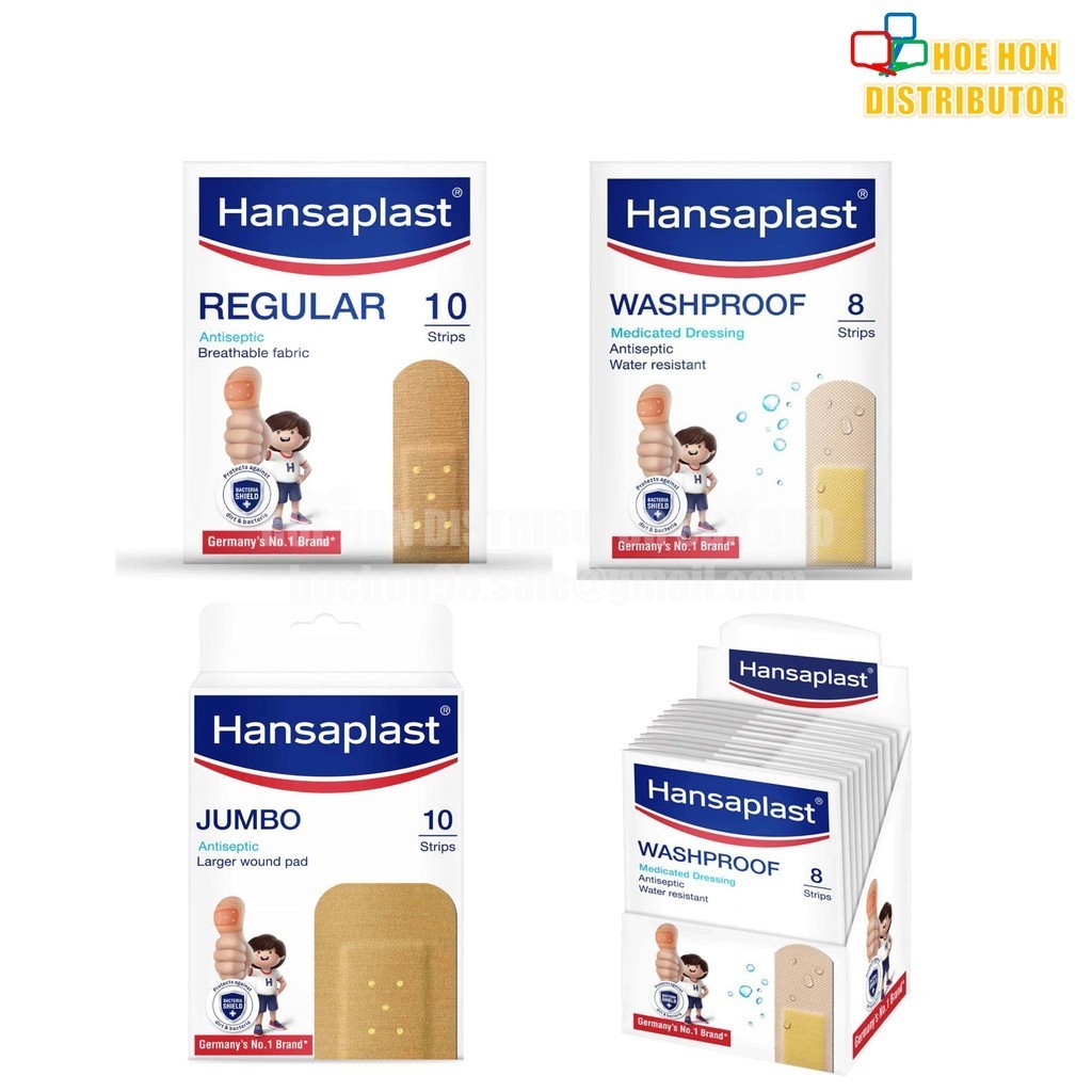 [+Antiseptic] Hansaplast Regular / Washproof / Jumbo Breathable Fabric ...