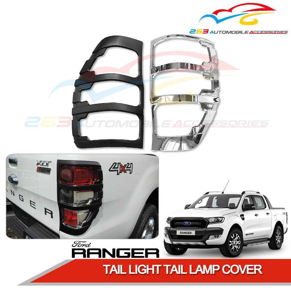 FORD RANGER RAPTOR T6 T7 T8 2012-2021 TAIL LAMP COVER (BLACK) '2 PC/SET ...
