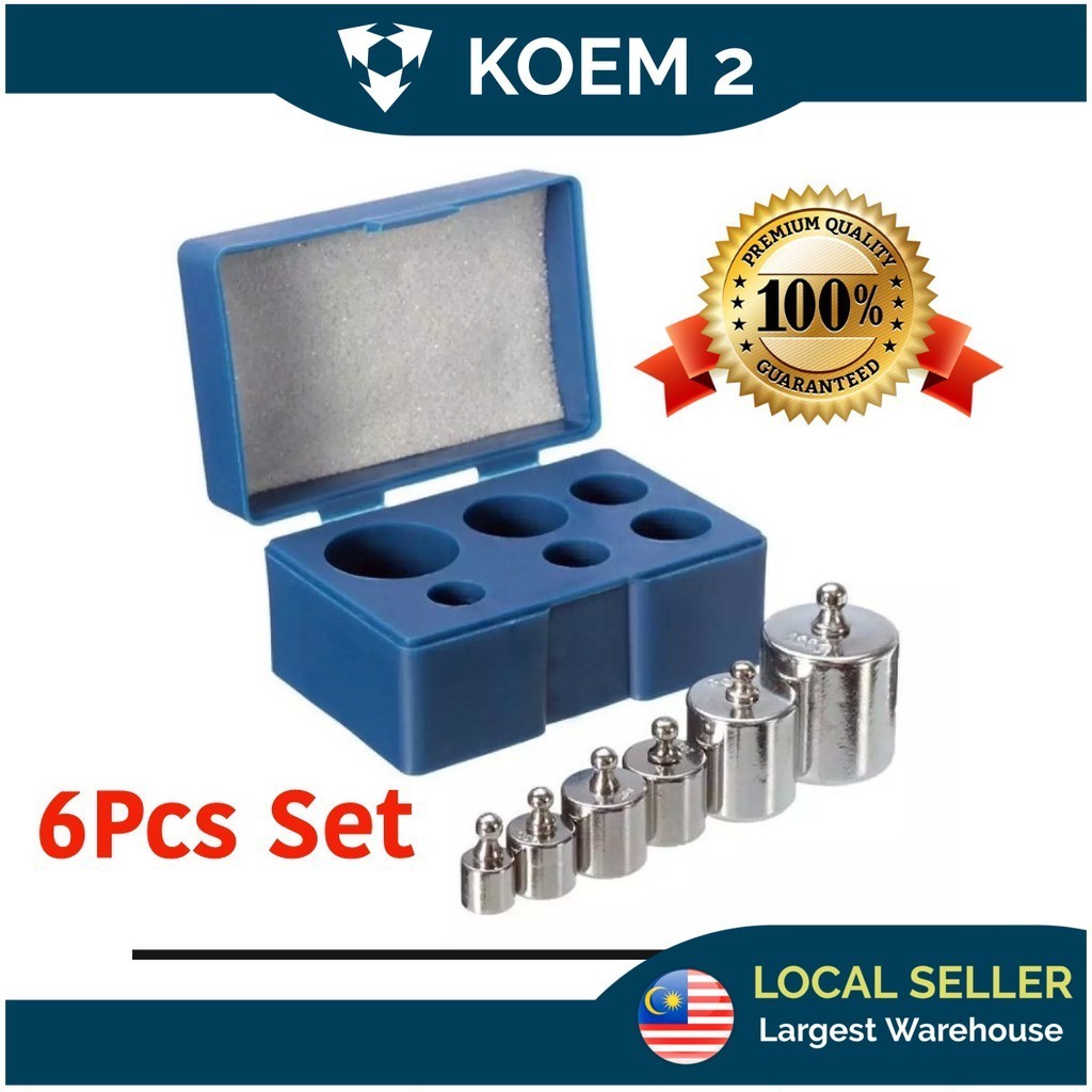 6Pcs Grams Precision Calibration Weight Digital Scale Set | Shopee Malaysia
