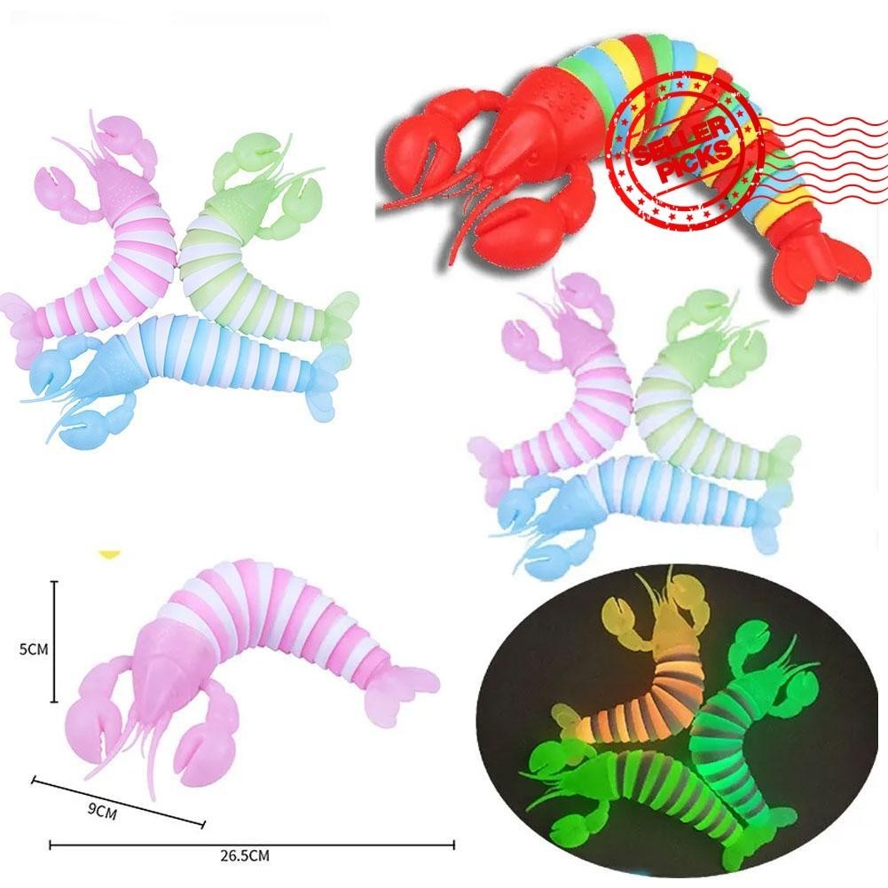Lobster Flexible Fingertip Sensory Novelty Emulation Worm Toy Fidget ...
