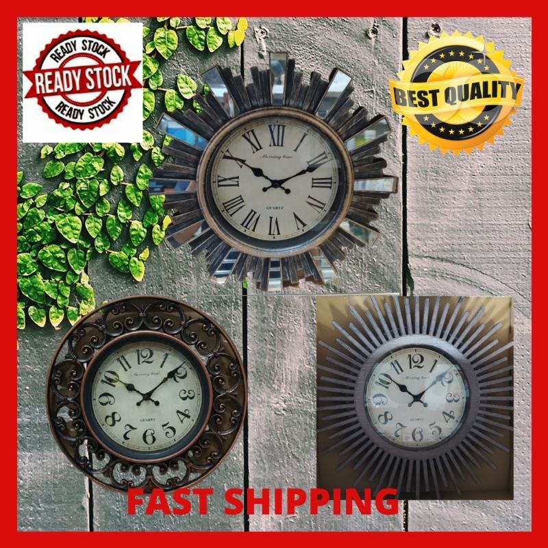 clock Quartz Good Morning Classik Style Jam dinding Quartz Good morning ...