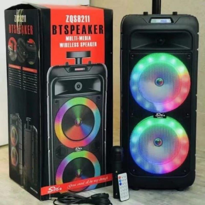 BM READY STOCK Original ZQS8211 Super Base Karake Portable Wireless Bluetooth Speaker With ...