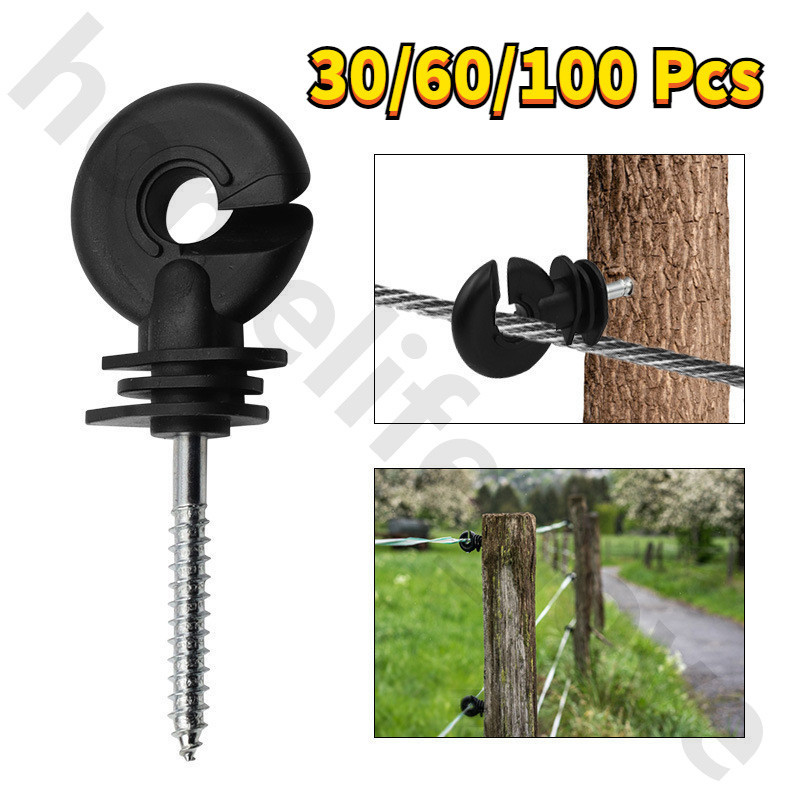 Plastic Insulator Screw-In Insulators For Electric Fence Wood Amount 30 ...