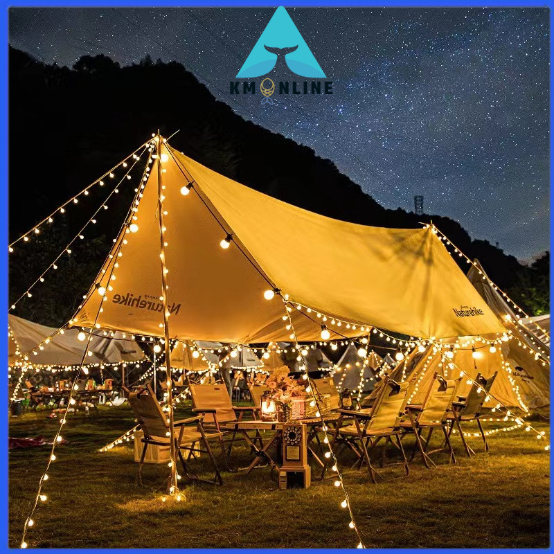 Outdoor Led Light String Bubble Starry Camping Tent lampu deco lampu ...