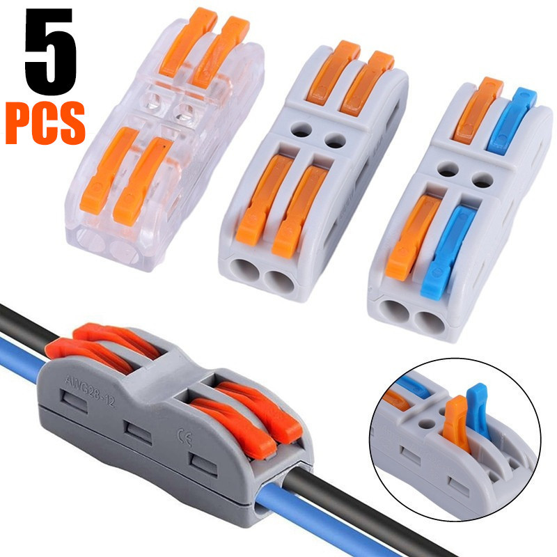 1/5Pcs Mini Fast Wiring Cable Connectors/Universal Compact Splitter ...