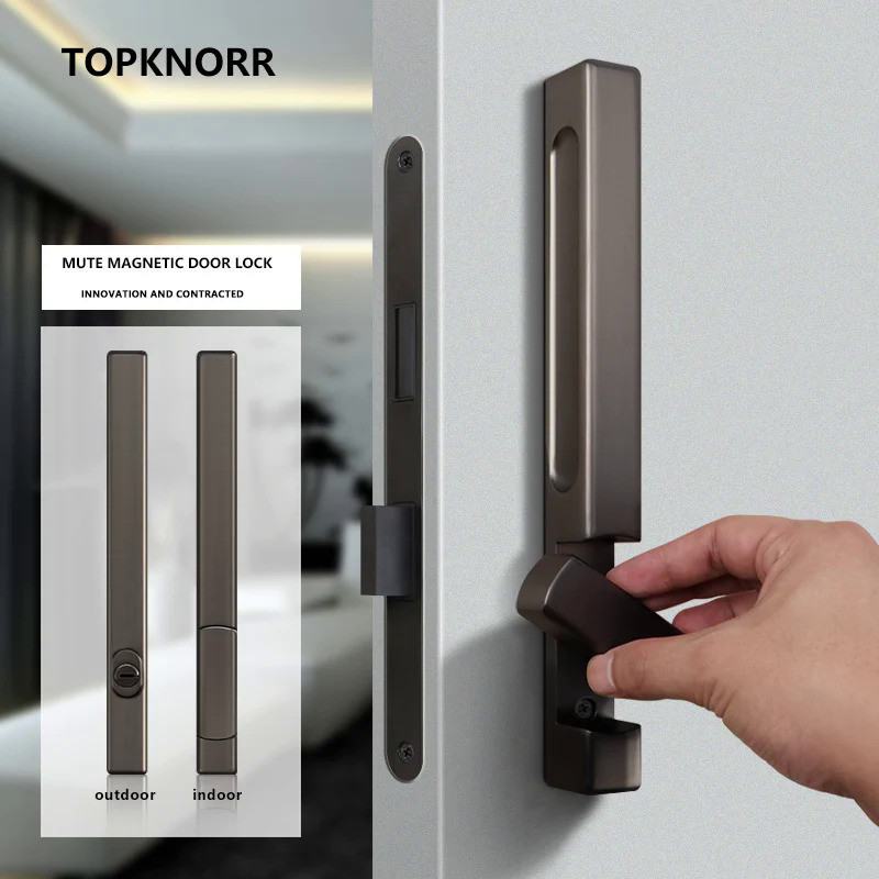 Minimalist Silent Magnetic Door Lock Indoor Bedroom Door Lock Double ...