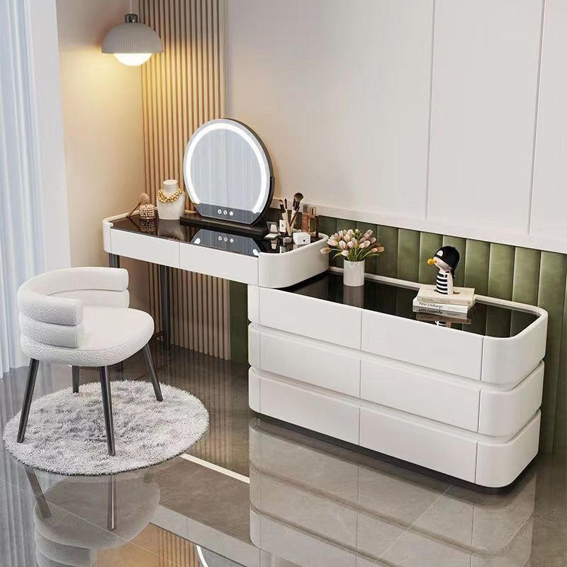 2024 New Cream Style Dressing Table Solid Wood Slateboard Cabinet ...