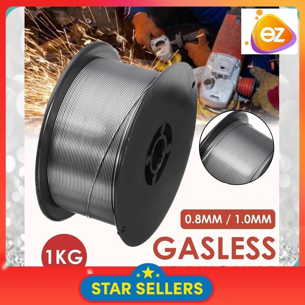 Wayar welding besi welding 1kg 0.8mm / 1.0mm Flux Cored Gasless Mig ...