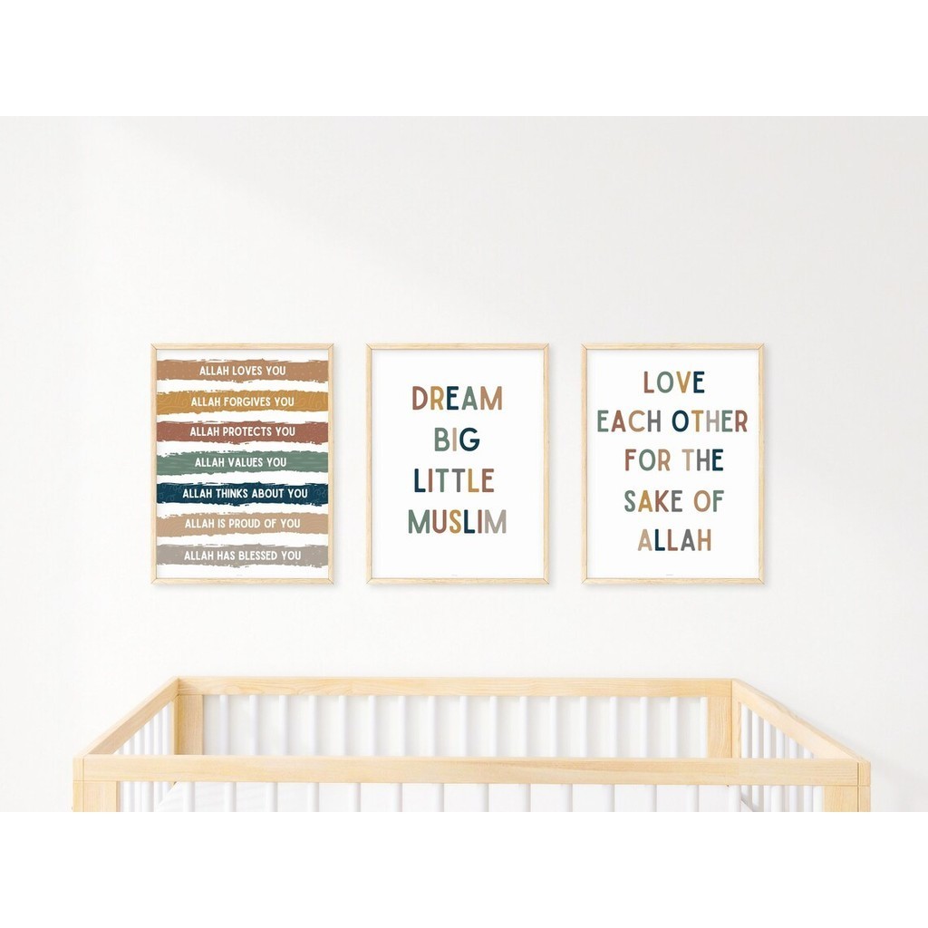Islamic Reminder For Kids Eid Gift Ramadan Nursery Canvas Pictures ...