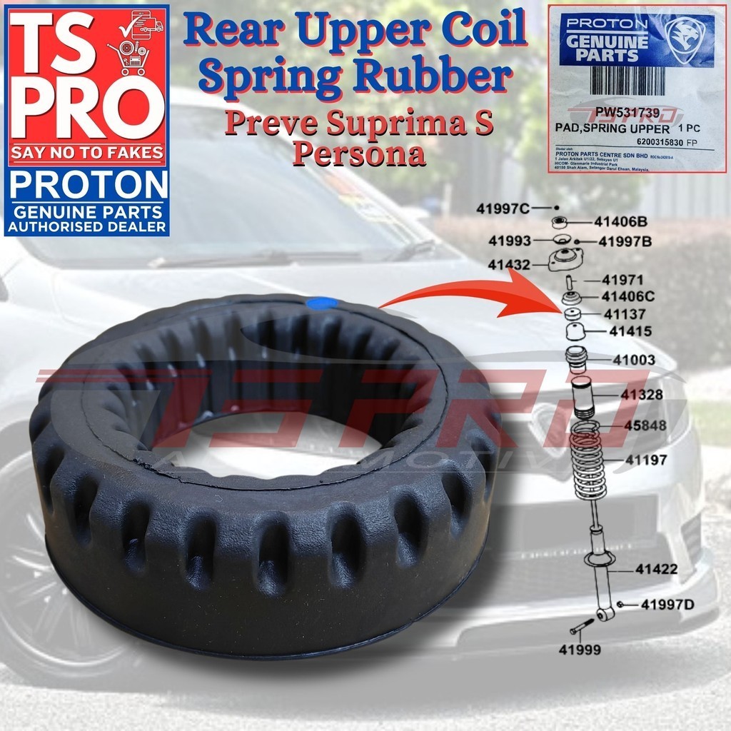 (1pc) Proton Preve Suprima S Persona Genuine Rear Upper Coil Spring ...