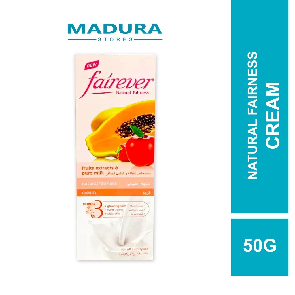 Fairever Fruit Extract & Pure Milk Natural Fairness Cream 50g (Krim ...