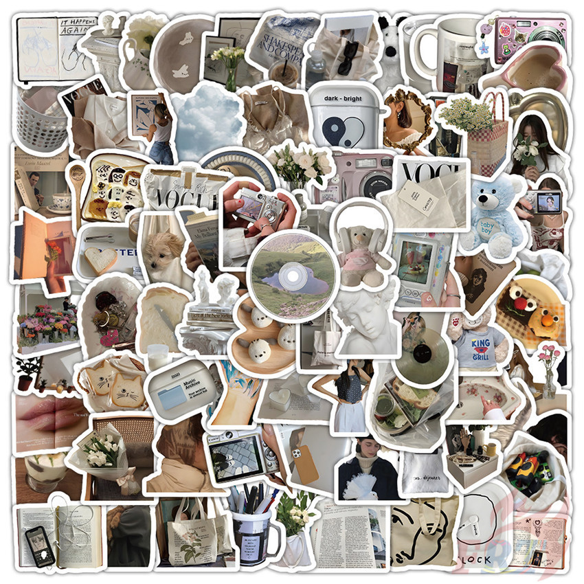 100Pcs/Set Renaissance . Retro Art Q-3 Mini Stickers DIY Fashion ...