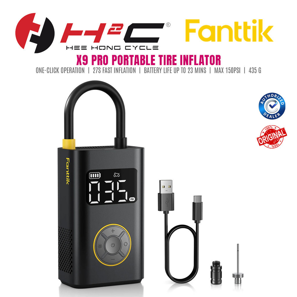 Fanttik X9 Pro Portable Tire Inflator Electric Pump | 150 PSI | Shopee ...