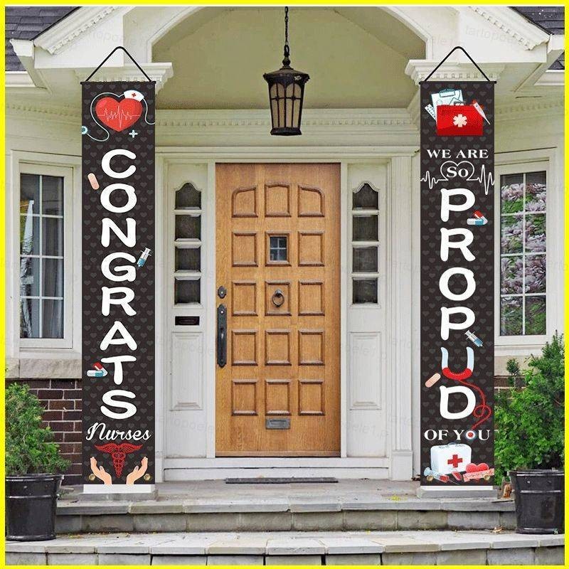 YYDS 2024 graduation season theme celebrate party couplet hanging flag graduation couplet ...