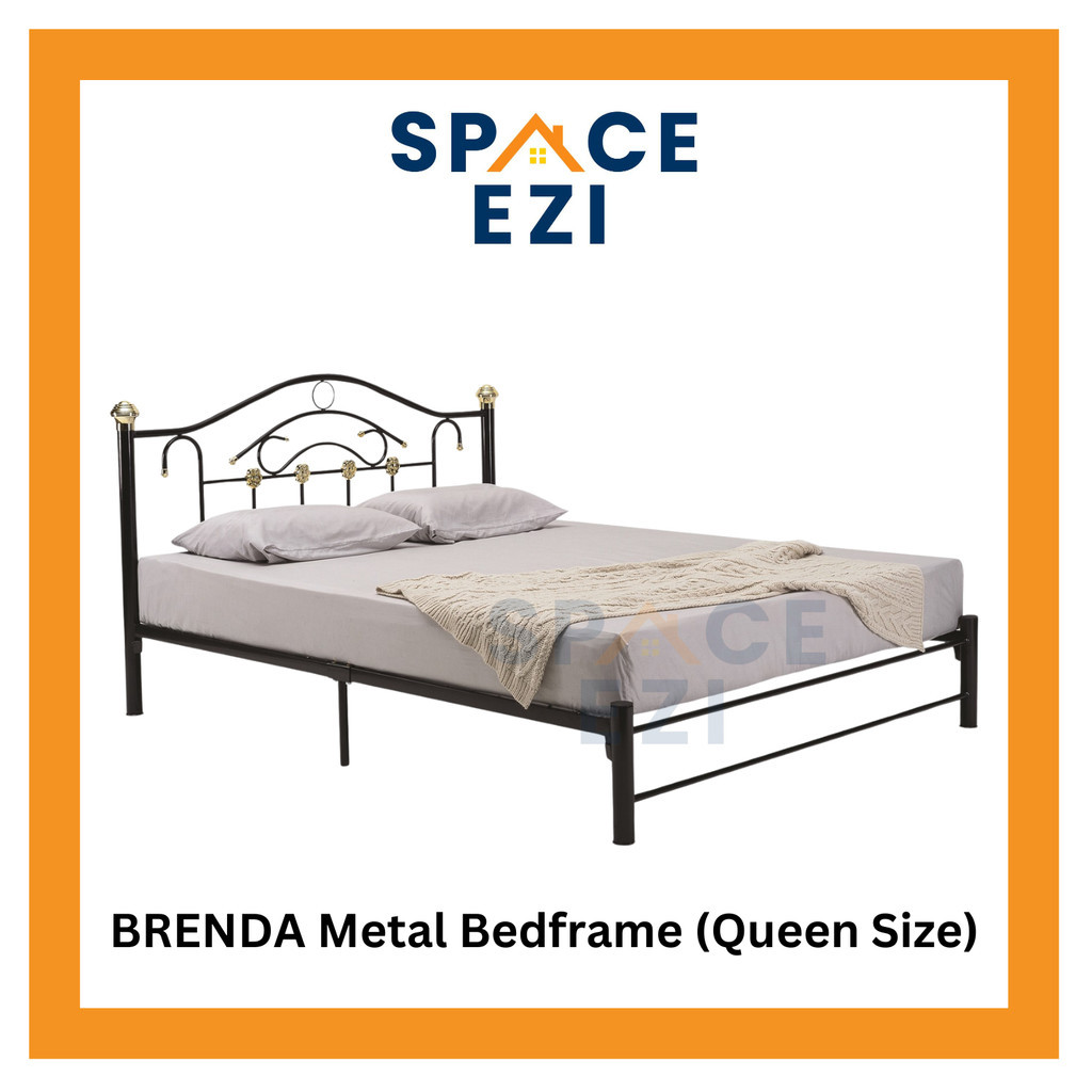 Space Ezi Queen Bed Metal Bed Frame / Double Bed / Bedroom Furniture ...