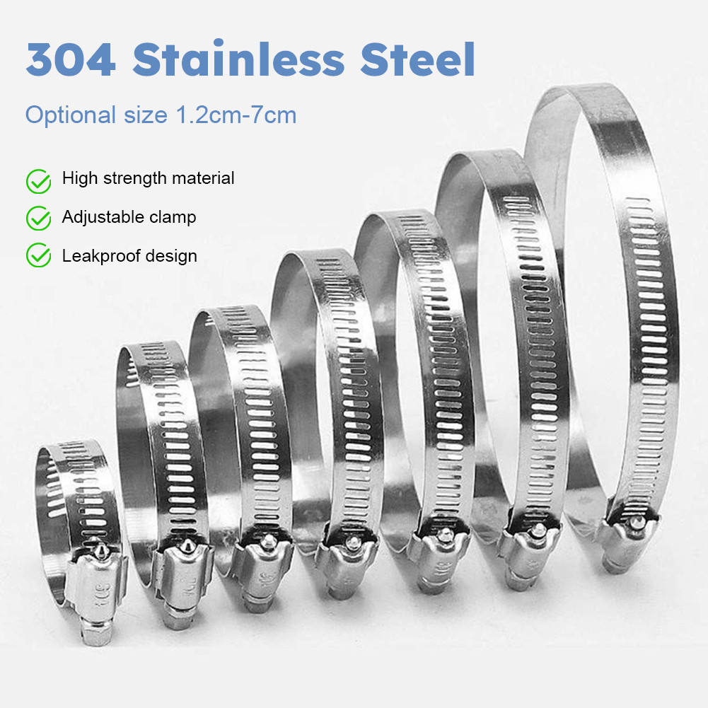 304 Stainless Steel Hose Clip Hose Clamp Stainless Steel Klip Hose Clip ...