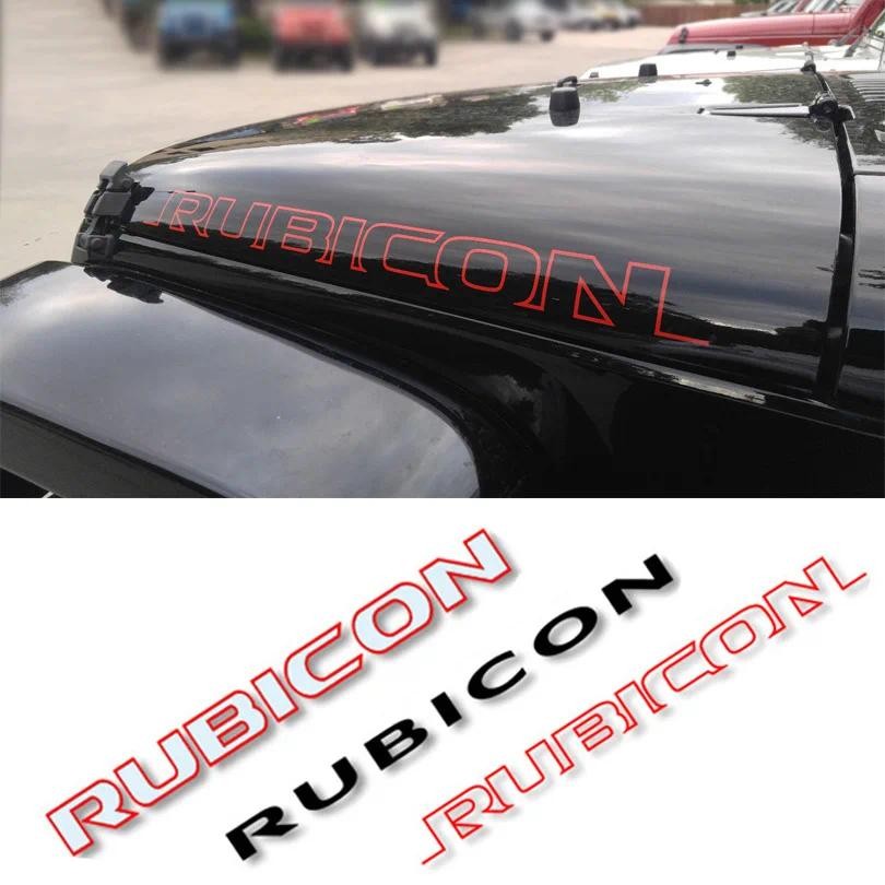 Red Black Engine Hood Fender Side Stickers Letter Character Vinyl Decal ...