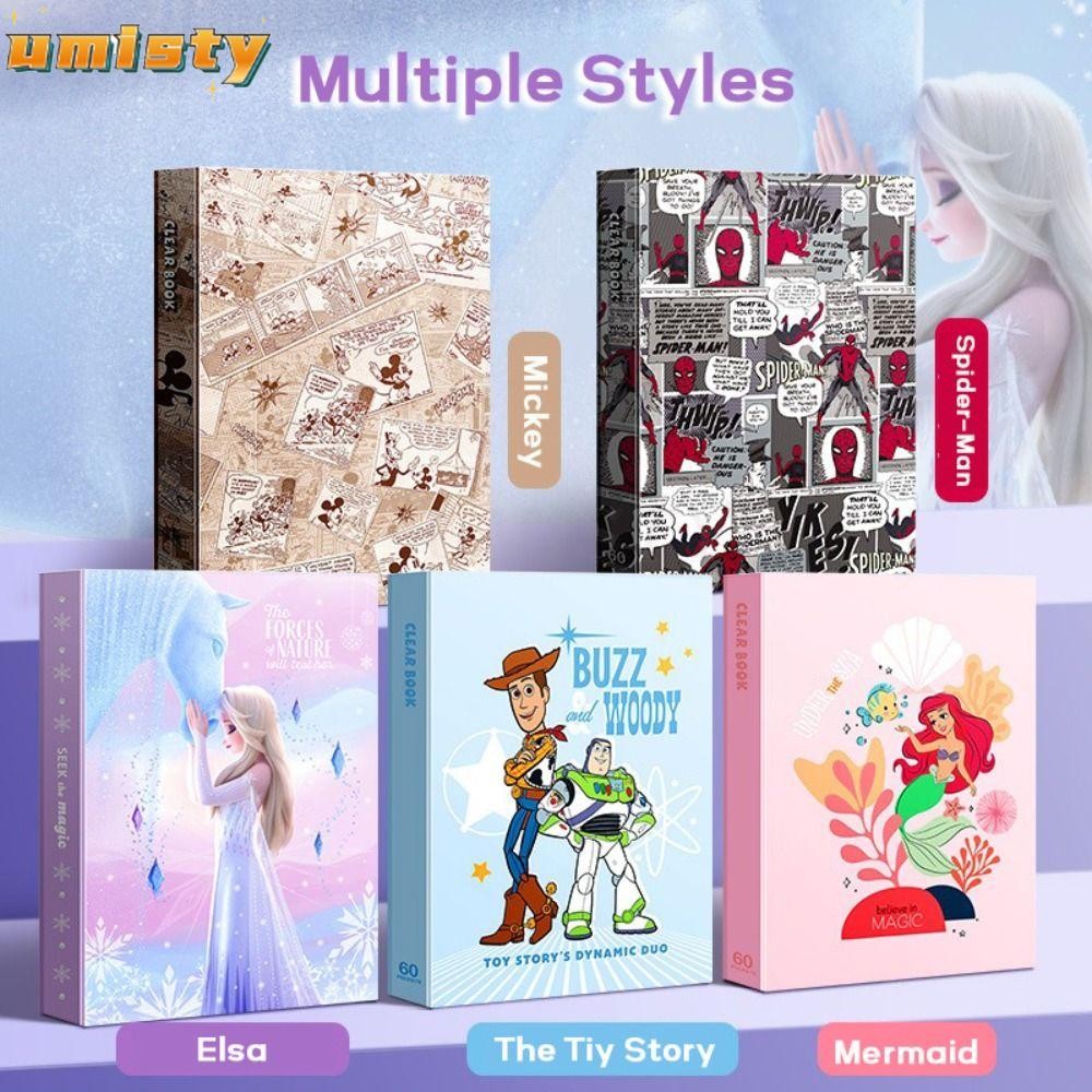 UMISTY A4 File Folder, Mickey Elsa Spiderman 30/60 Pages Archives Bag ...