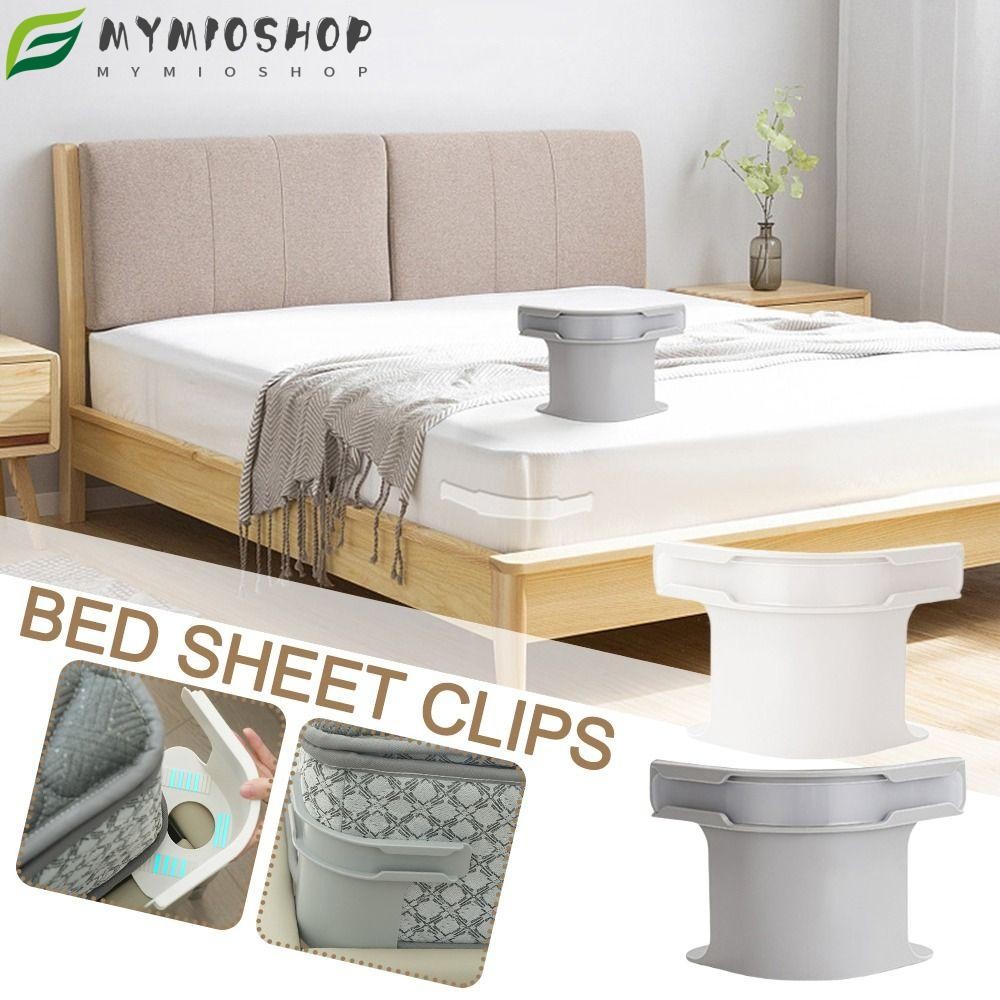 MIOSHOP 4PCS Heavy Duty Bed Sheet Holder, Non-slip Invisible Bed Sheet Clips, Portable ...